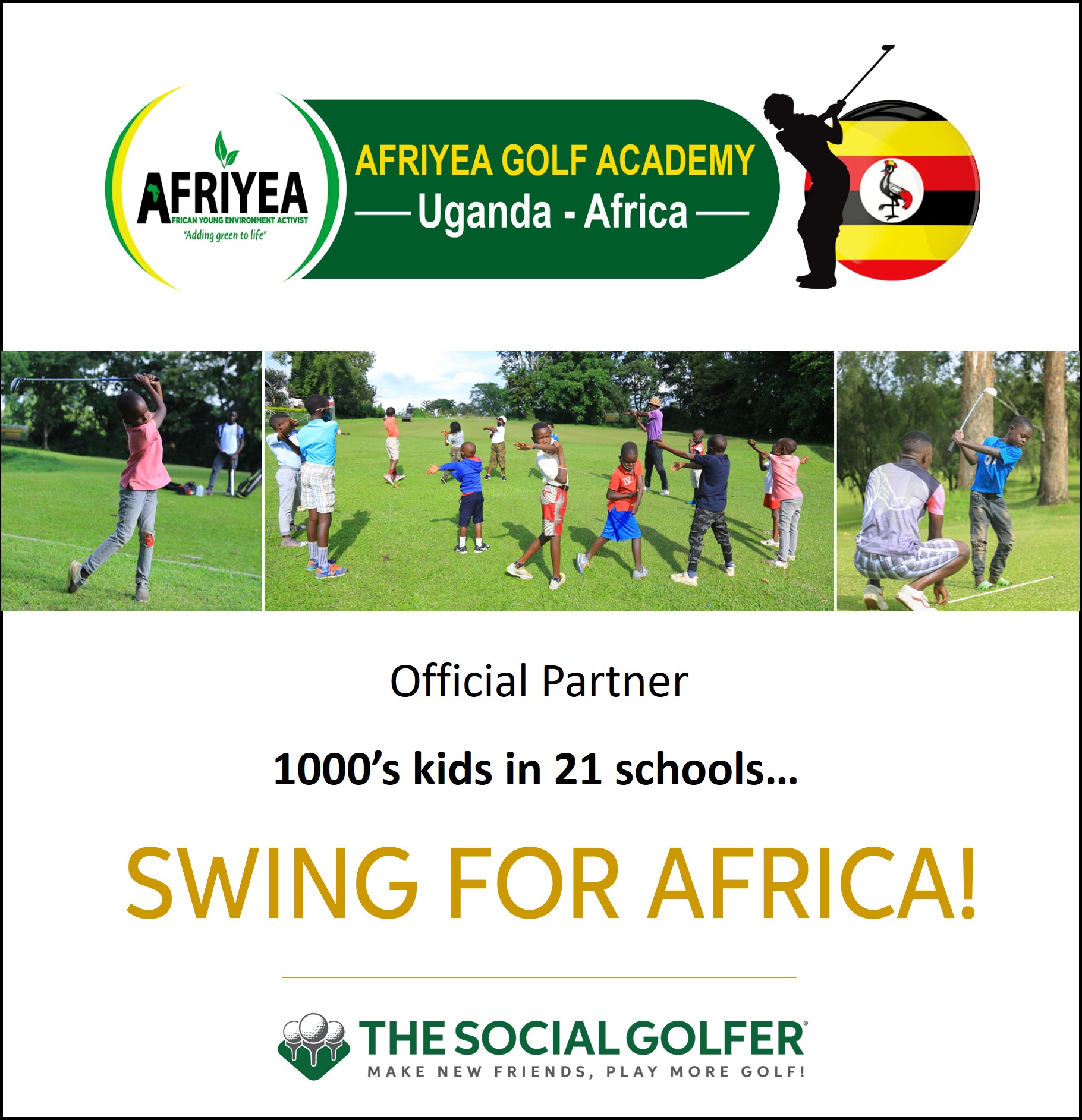 Afriyea Golf Academy in Uganda partners with The Social Golfer
